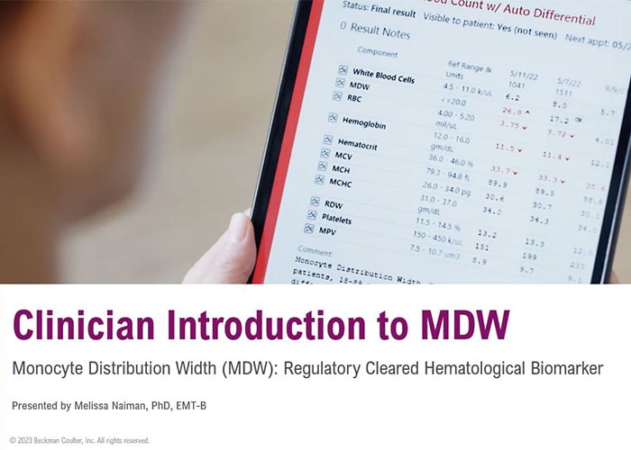 Hematology and Sepsis Webinars | Beckman Coulter