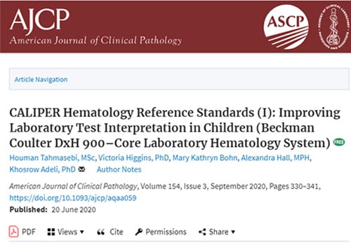 Age-and sex-specific pediatric reference intervals established for 47 ...